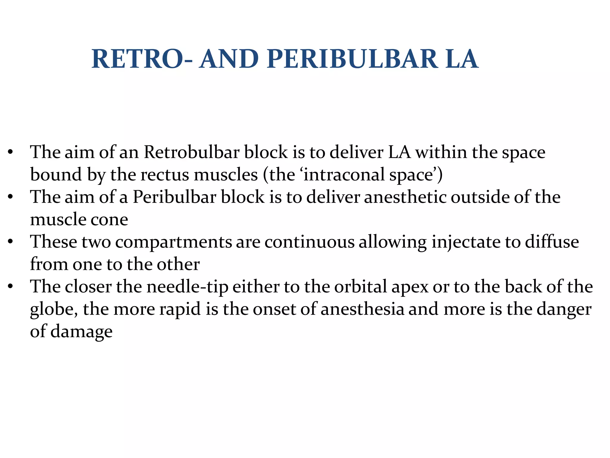 Anaesthesia in ophthalmic surgery | PPT