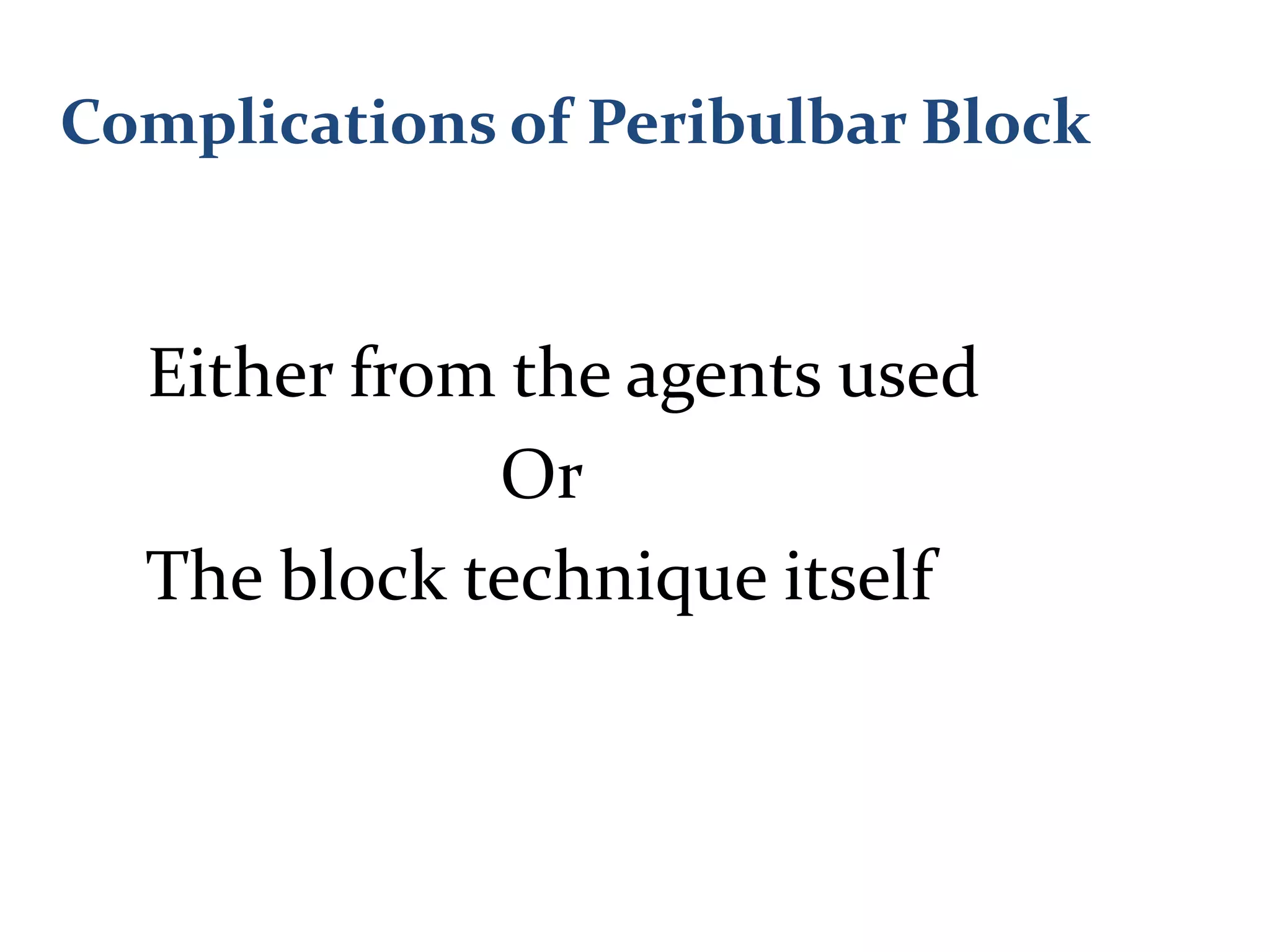 Anaesthesia in ophthalmic surgery | PPT