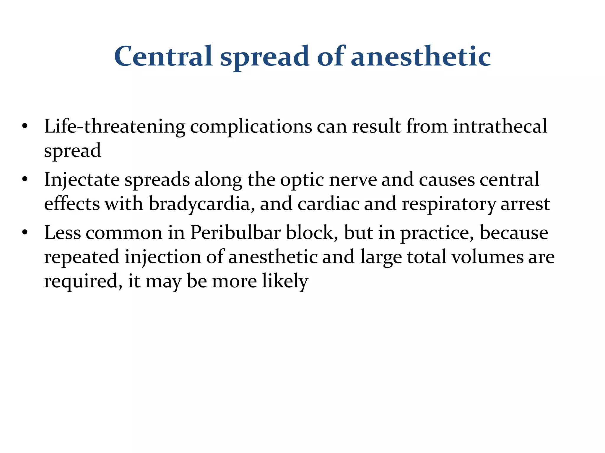 Anaesthesia in ophthalmic surgery | PPT