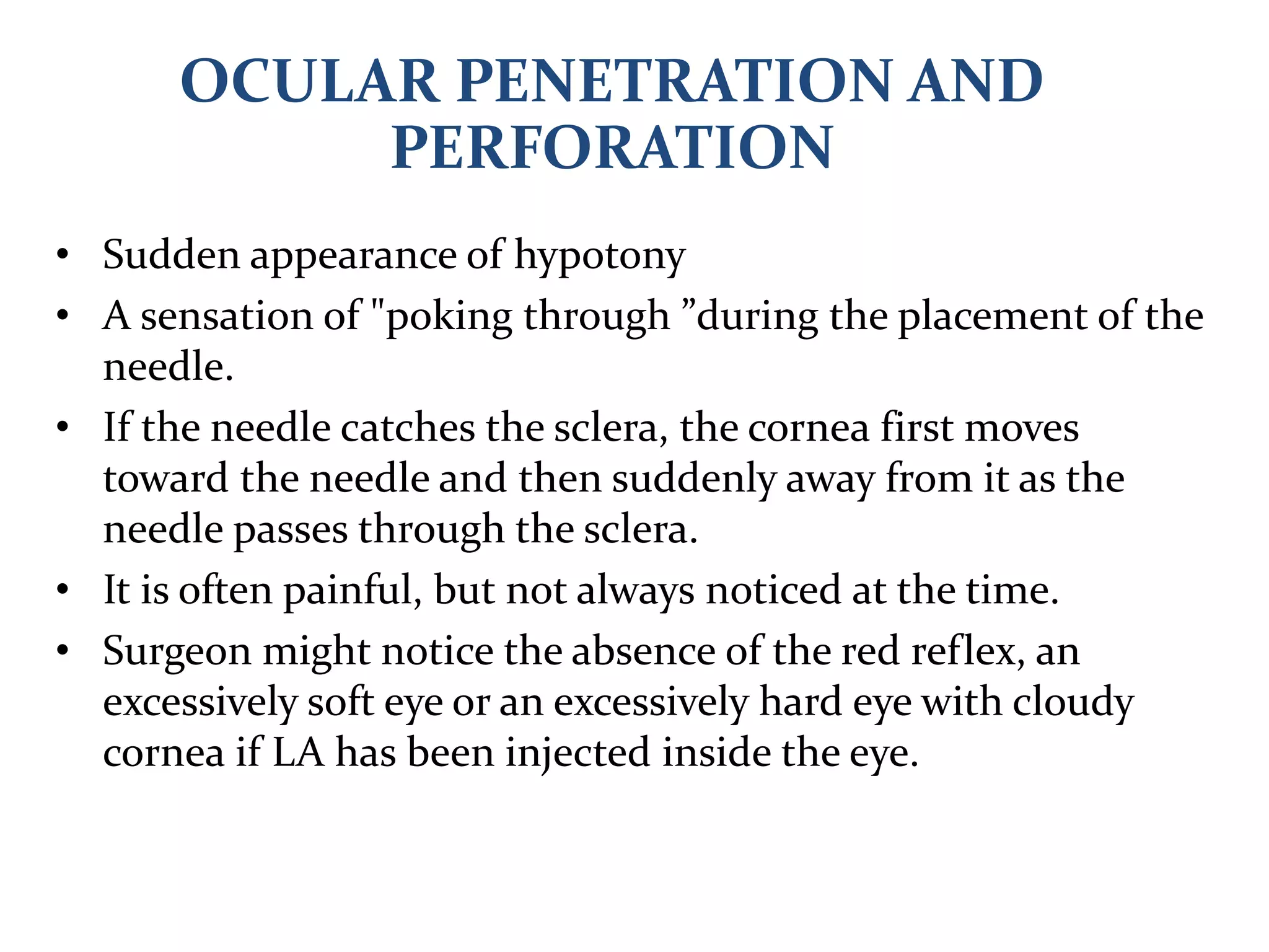 Anaesthesia in ophthalmic surgery | PPT