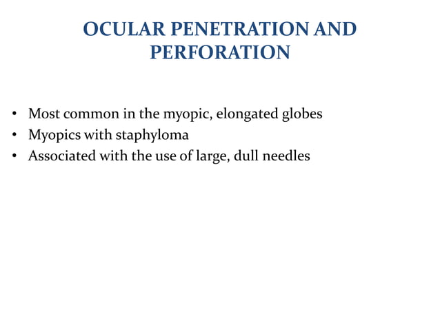 Anaesthesia in ophthalmic surgery | PPT | Eye and Vision Conditions ...