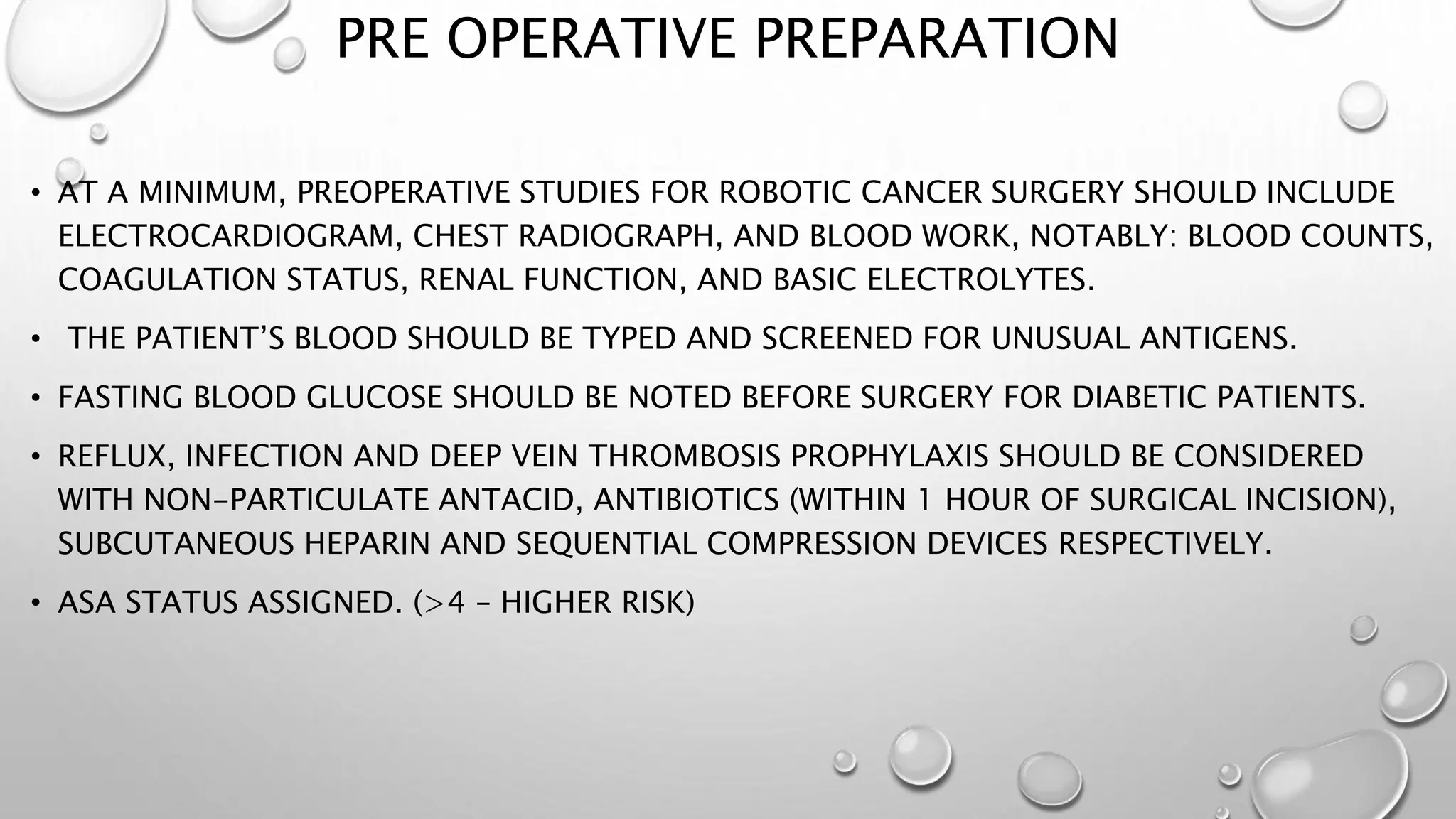 Anaesthesia in robotic surgery | PPTX