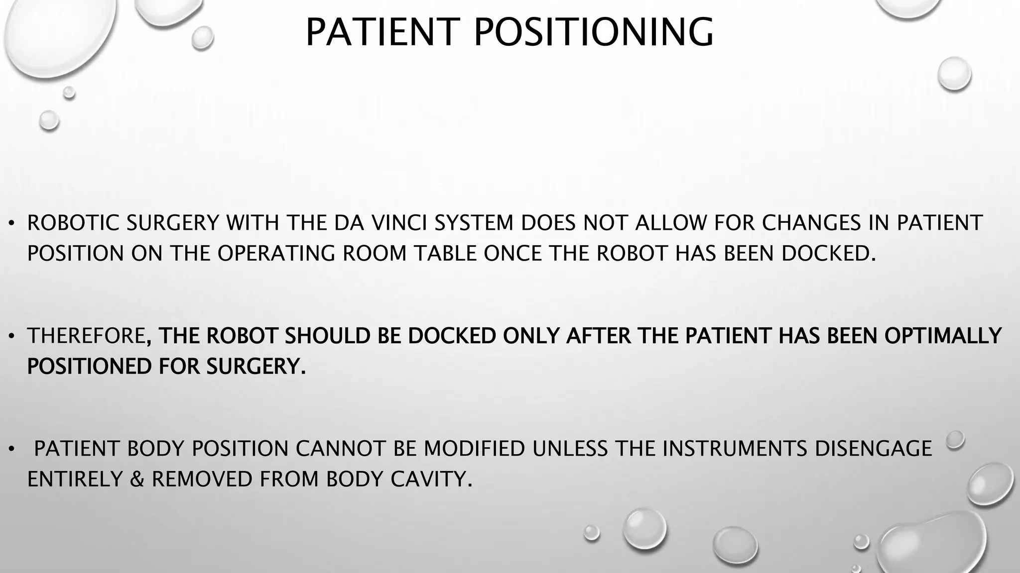 Anaesthesia in robotic surgery | PPTX