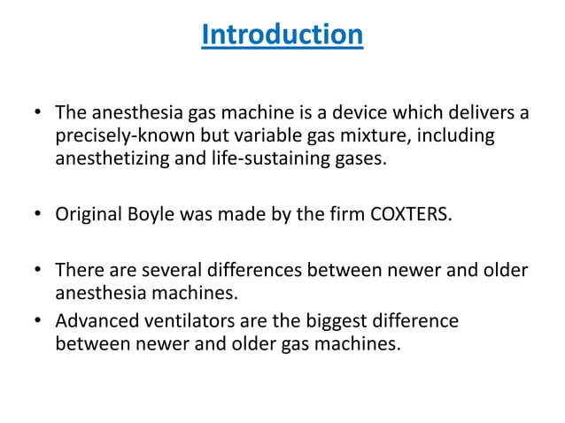 Anaesthesia machine | PPTX