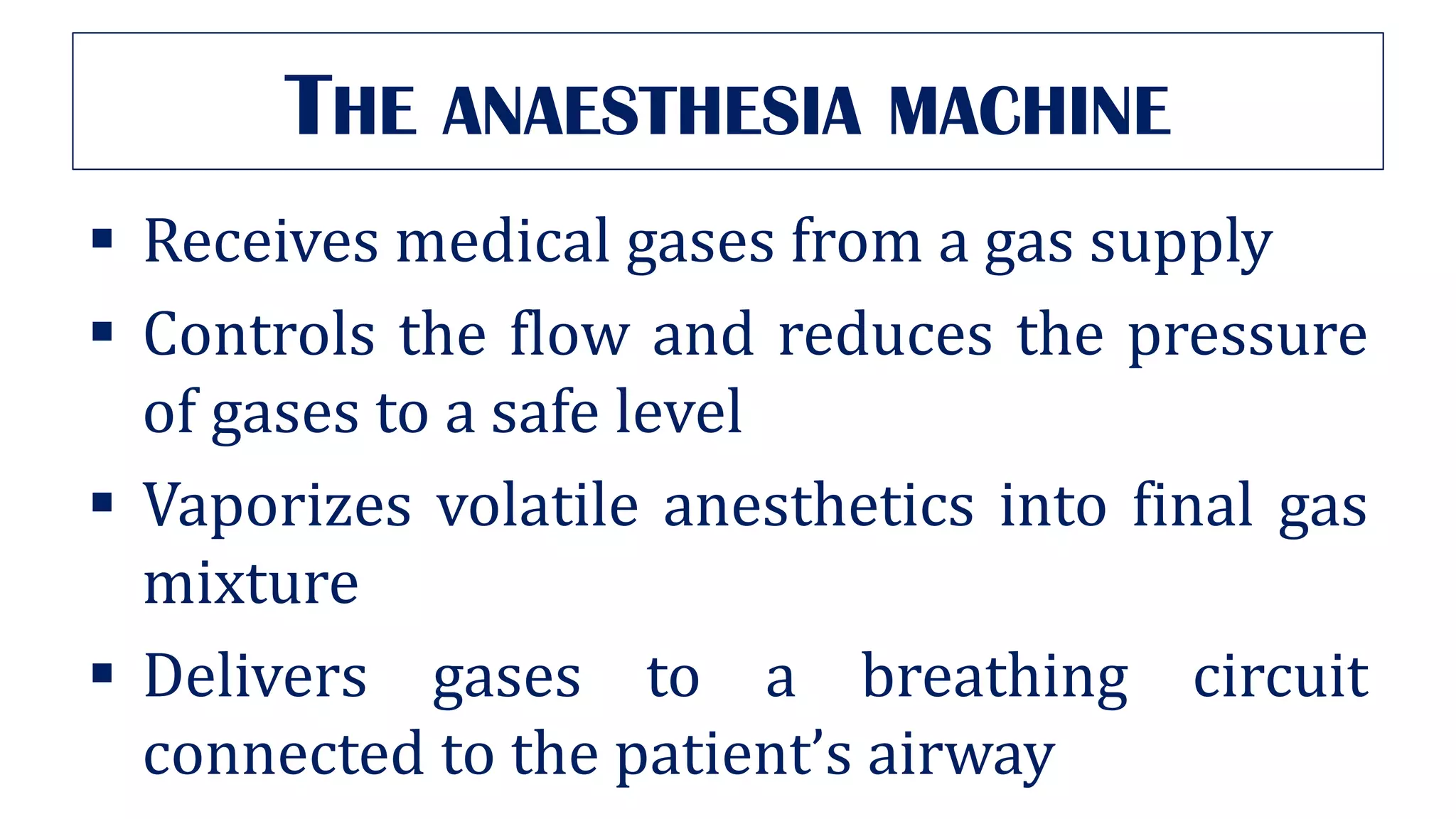 Anaesthesia machine | PDF