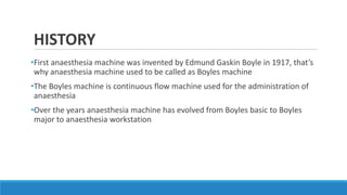 ANAESTHESIA MACHINE.pptx.pdf different parts | PPT