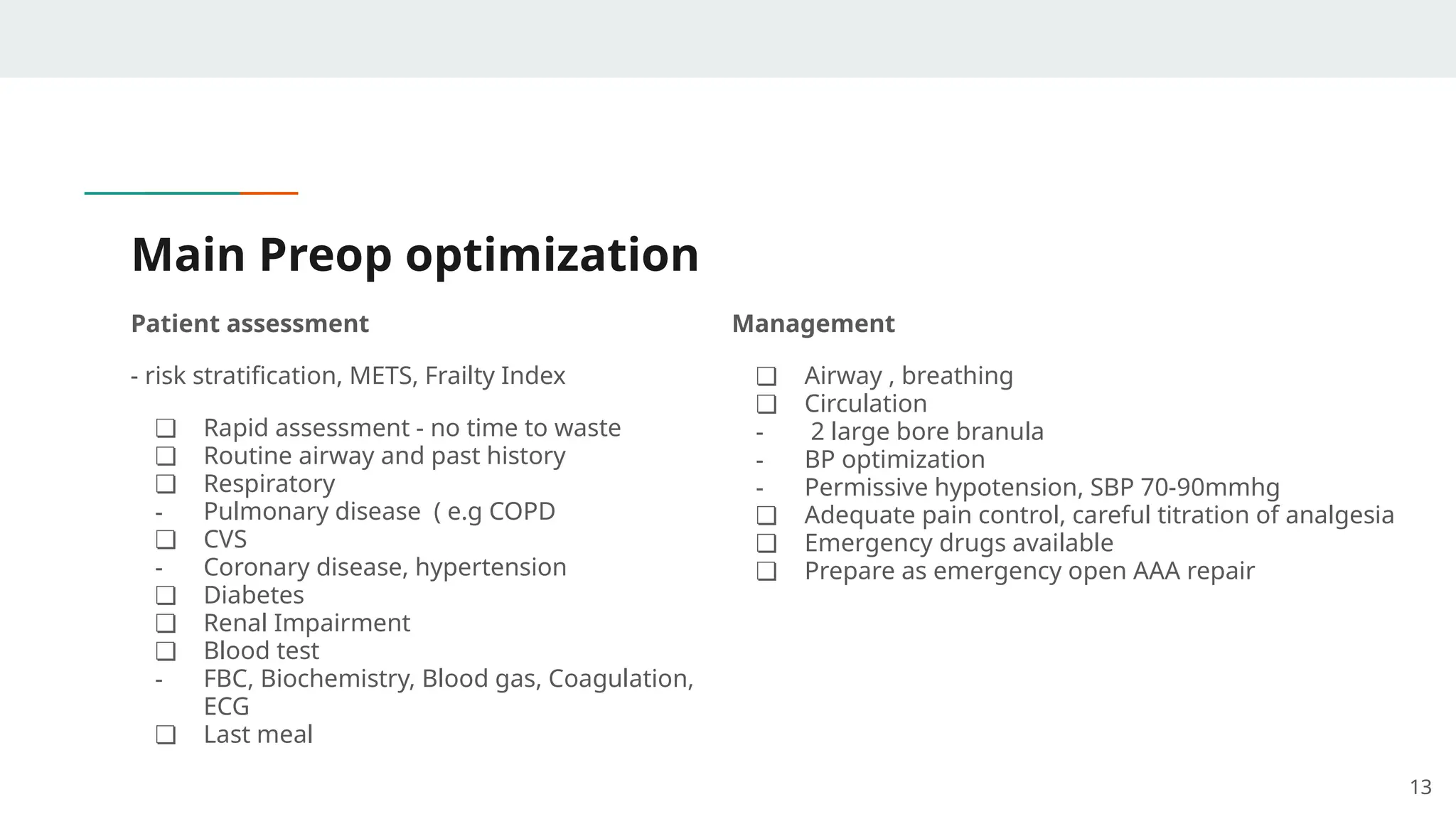 Anaesthesia Management of Emergency EVAR.pptx