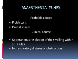Anaesthesia mumps | PPTX | Ear, Nose and Throat Conditions | Diseases ...