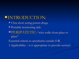 Anaesthesia outside operating room | PPT