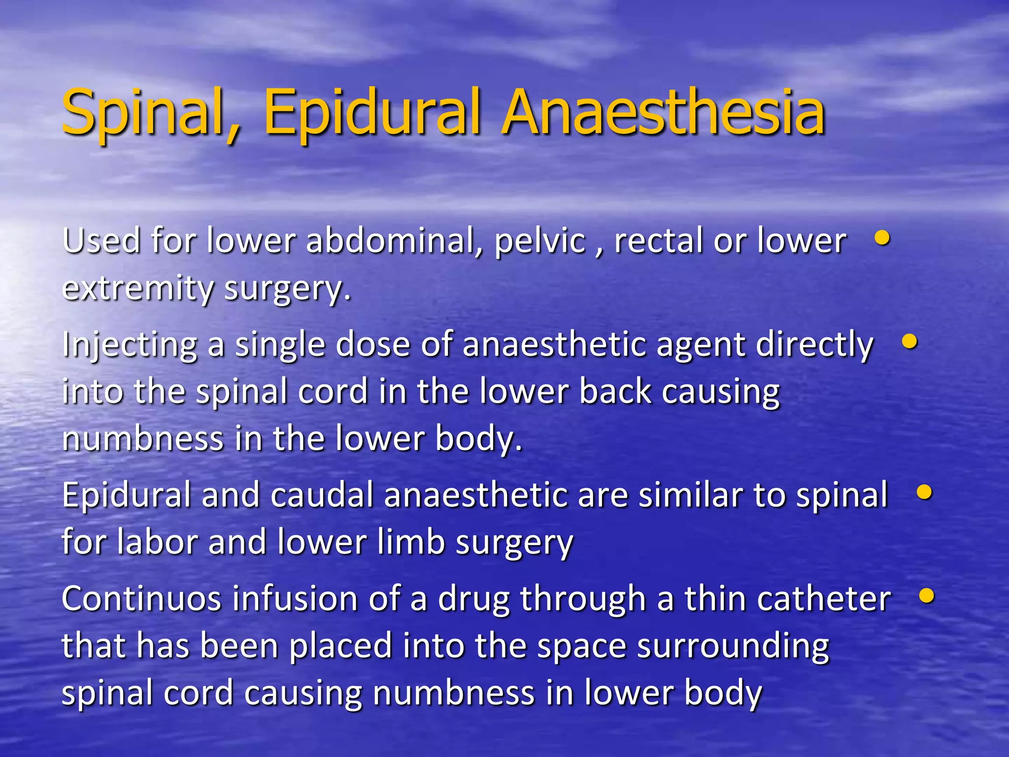 Anaesthesia power point for BAMS students | PPTX