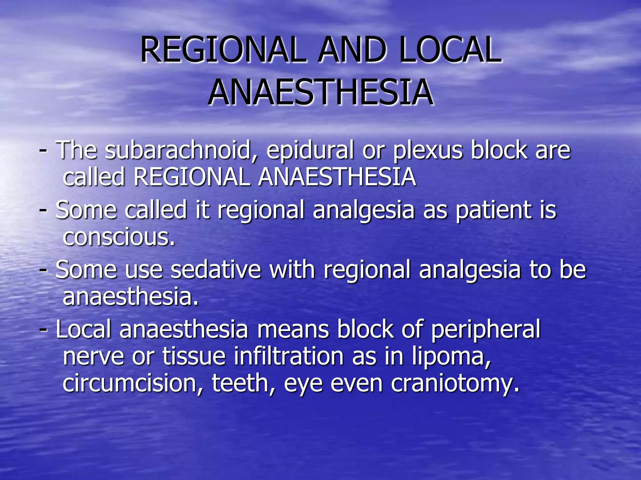 Anaesthesia power point for BAMS students | PPTX