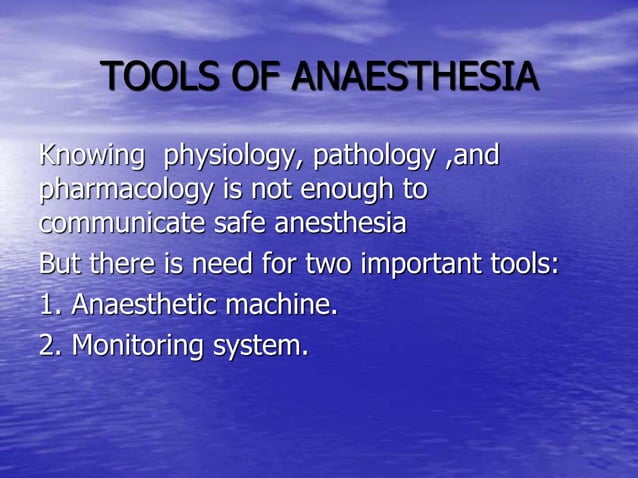 Anaesthesia power point for BAMS students | PPT