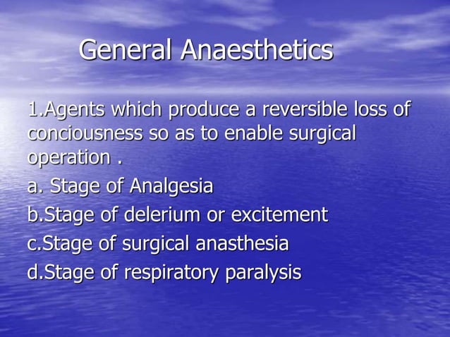 Anaesthesia power point for BAMS students | PPT