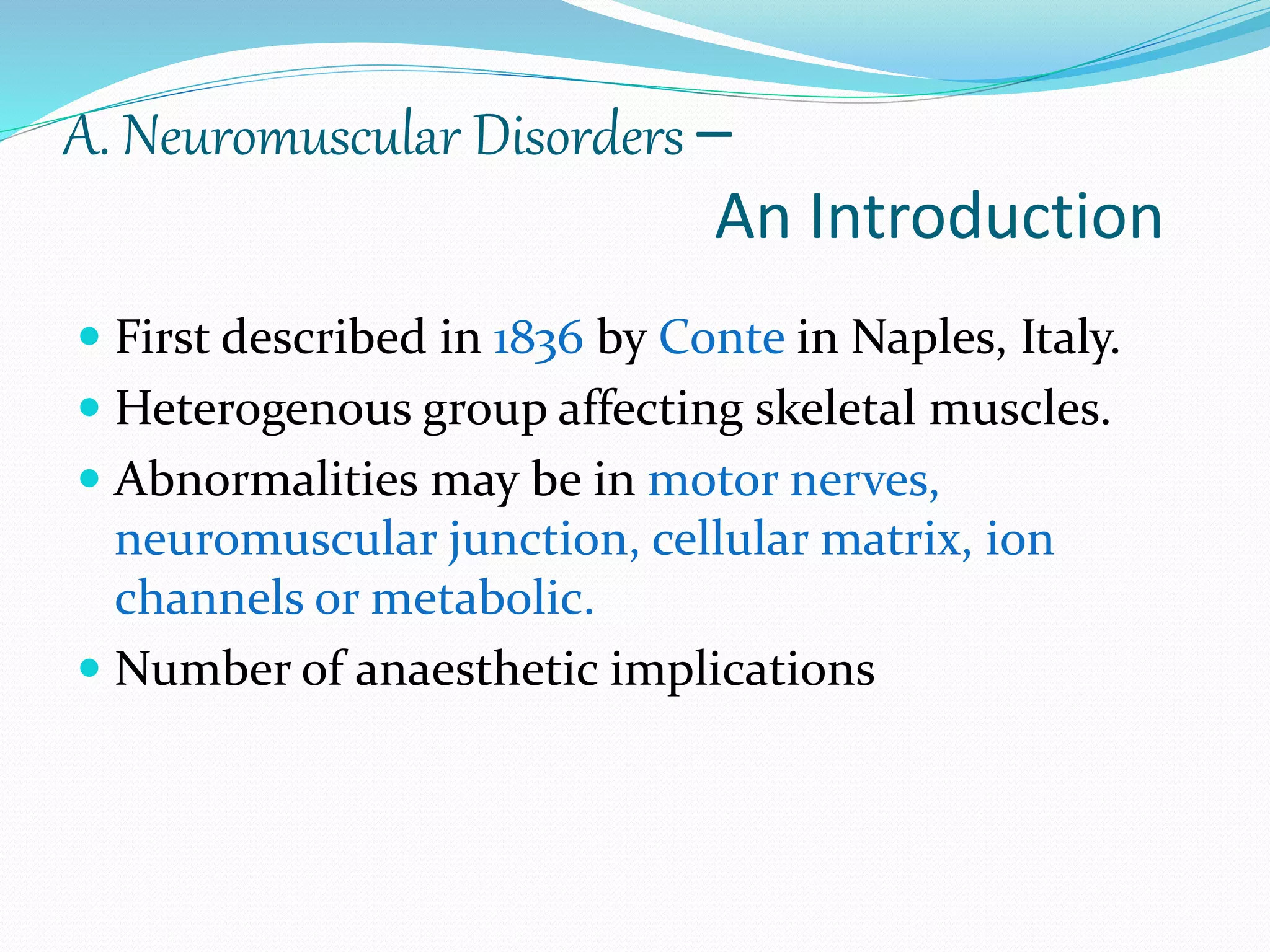 Anaesthetic Considerations in Neuromuscular disease | PPTX