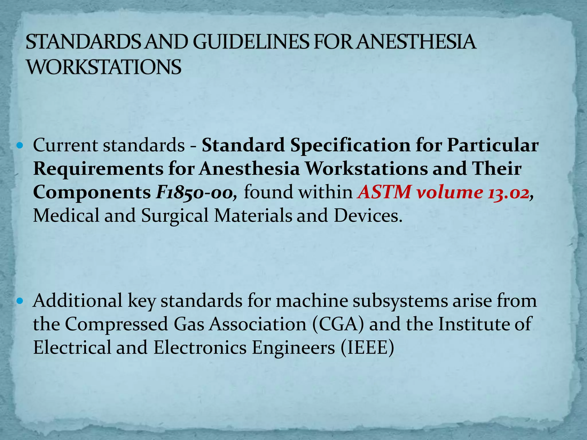 Anaesthesia workstation | PPTX