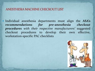 Anaesthesia workstation | PPTX