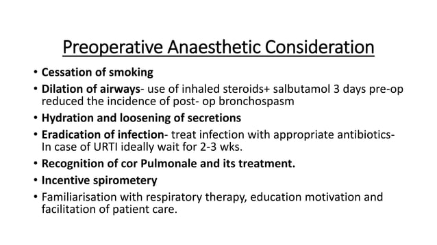 Anaesthesic Considerations in COPD.pptx | Lung and Respiratory Health ...
