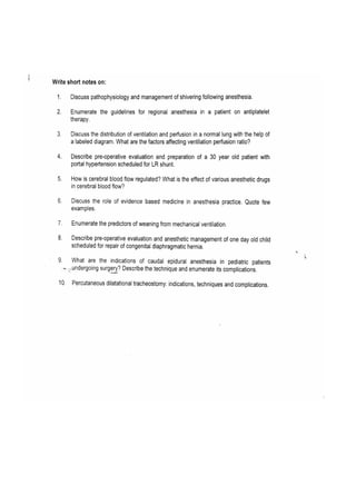 Anaesthesiology | PDF