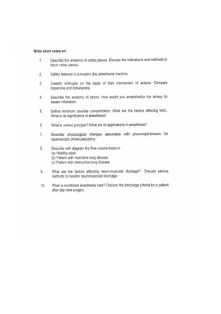 Anaesthesiology | PDF