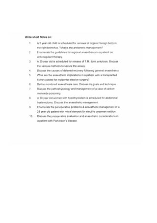 Anaesthesiology | PDF