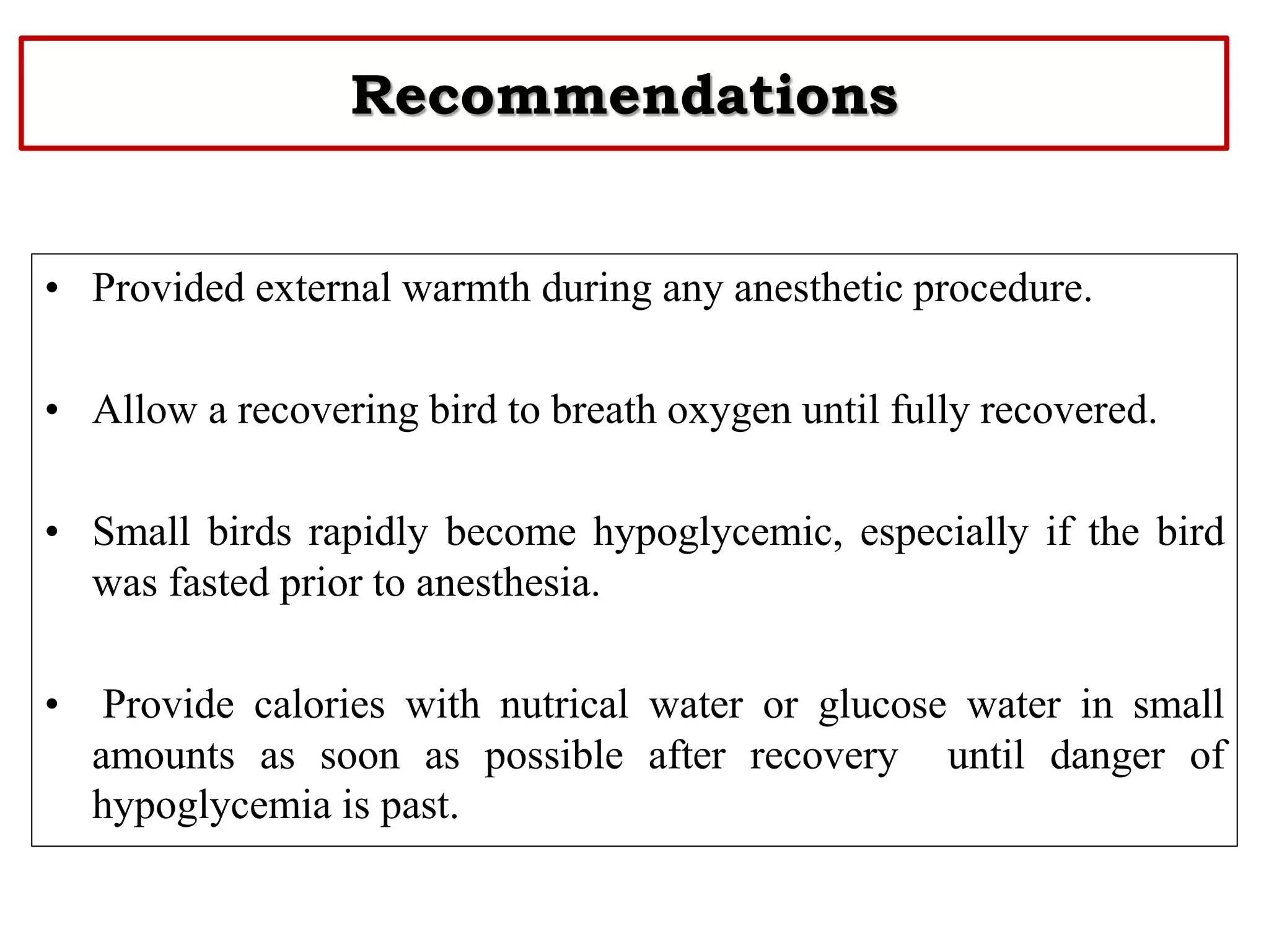 Anaesthetic and surgical management in birds | PPTX