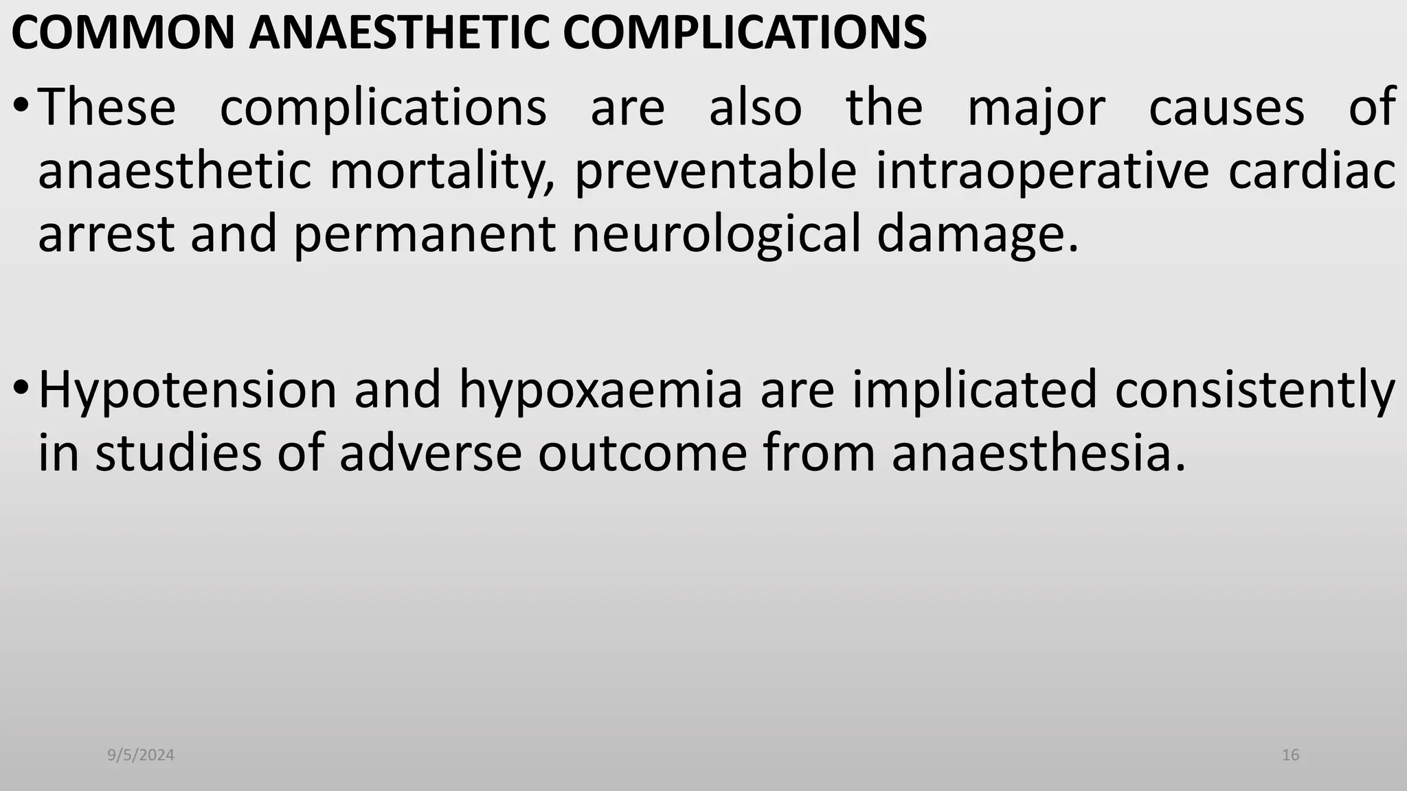 ANAESTHETIC COMPLICATIONS- INTRODUCTION.pptx