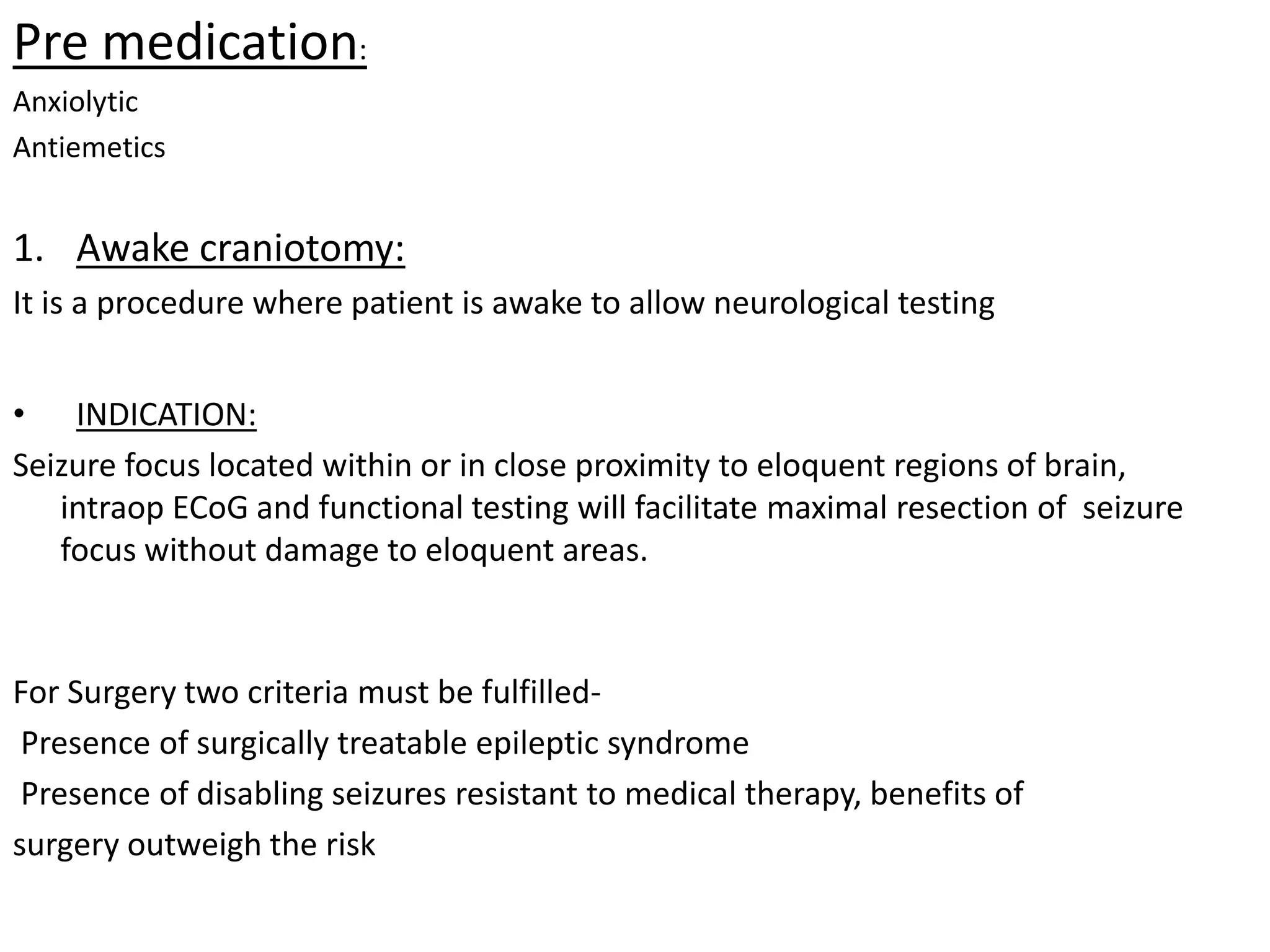 Anaesthetic concers in neurosurgery | PPTX
