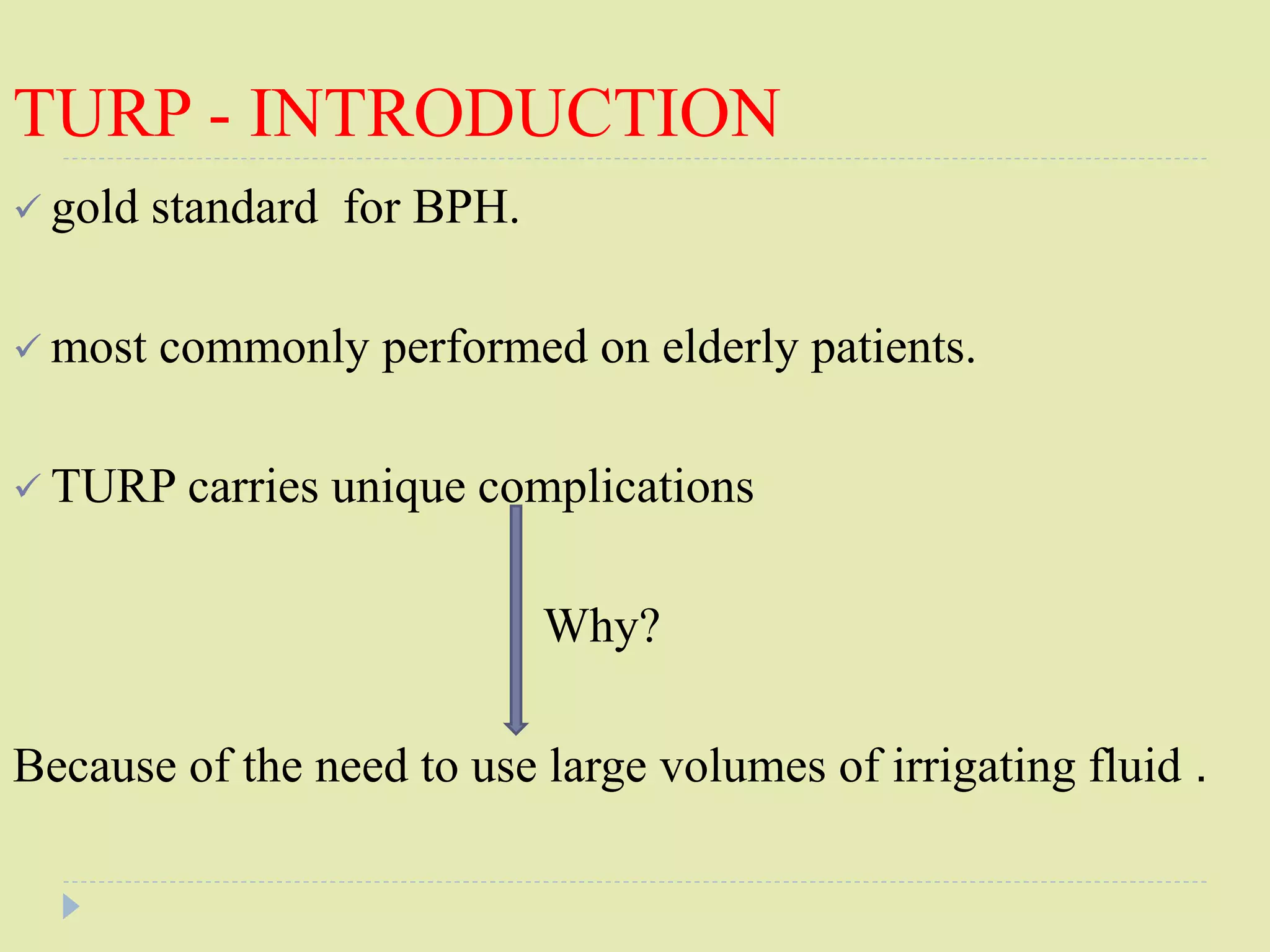 Anaesthetic consideration of TURP | PPTX