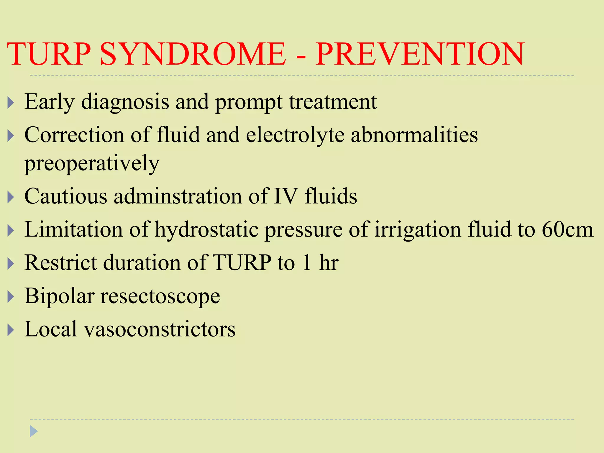 Anaesthetic consideration of TURP | PPTX