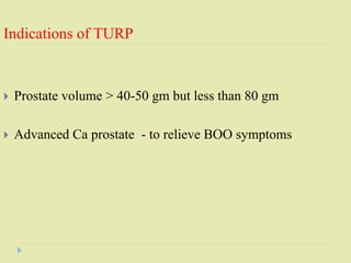 Anaesthetic consideration of TURP | PPTX