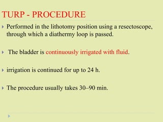 Anaesthetic consideration of TURP | PPTX