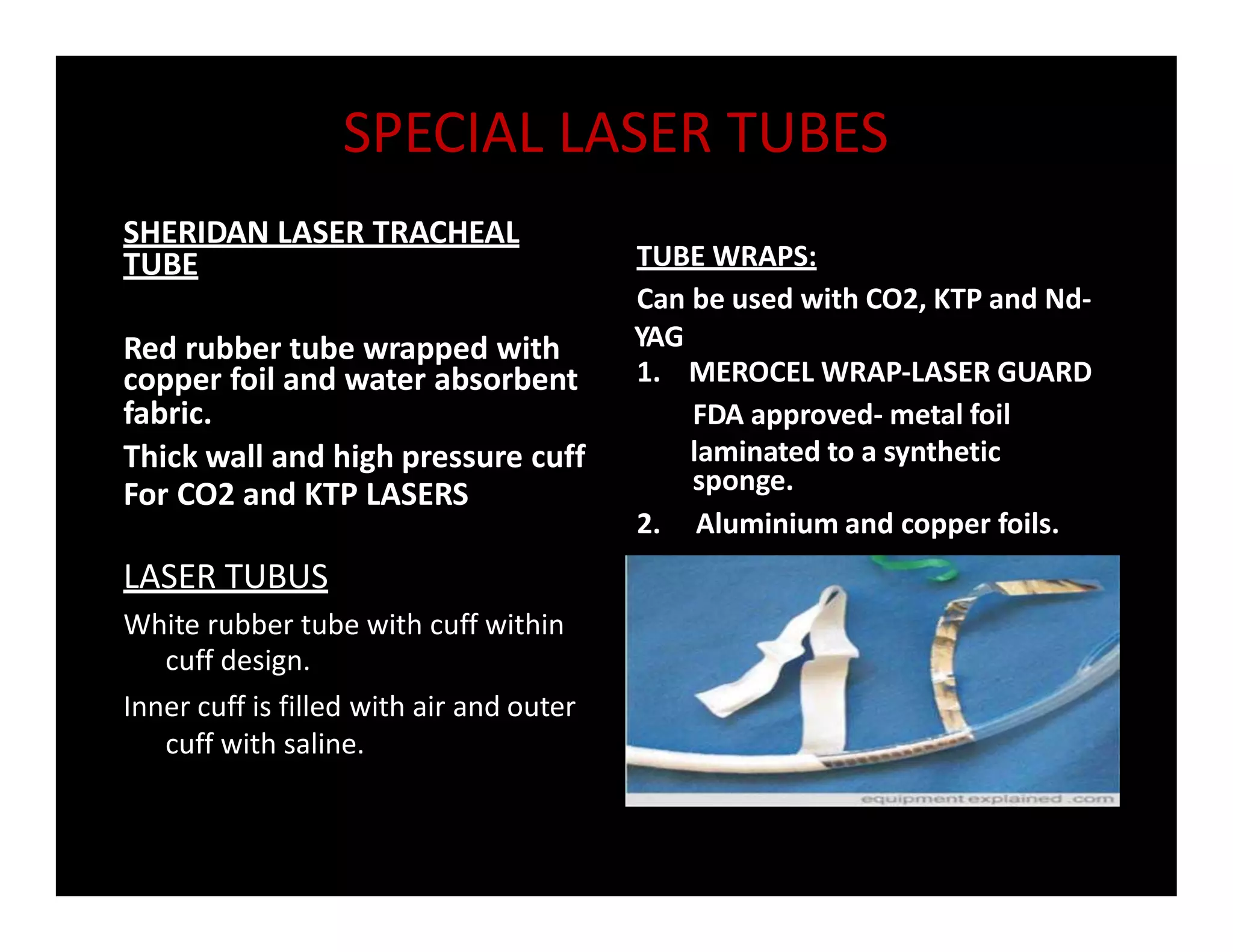 Anaesthetic considerations for laser surgery | PPTX