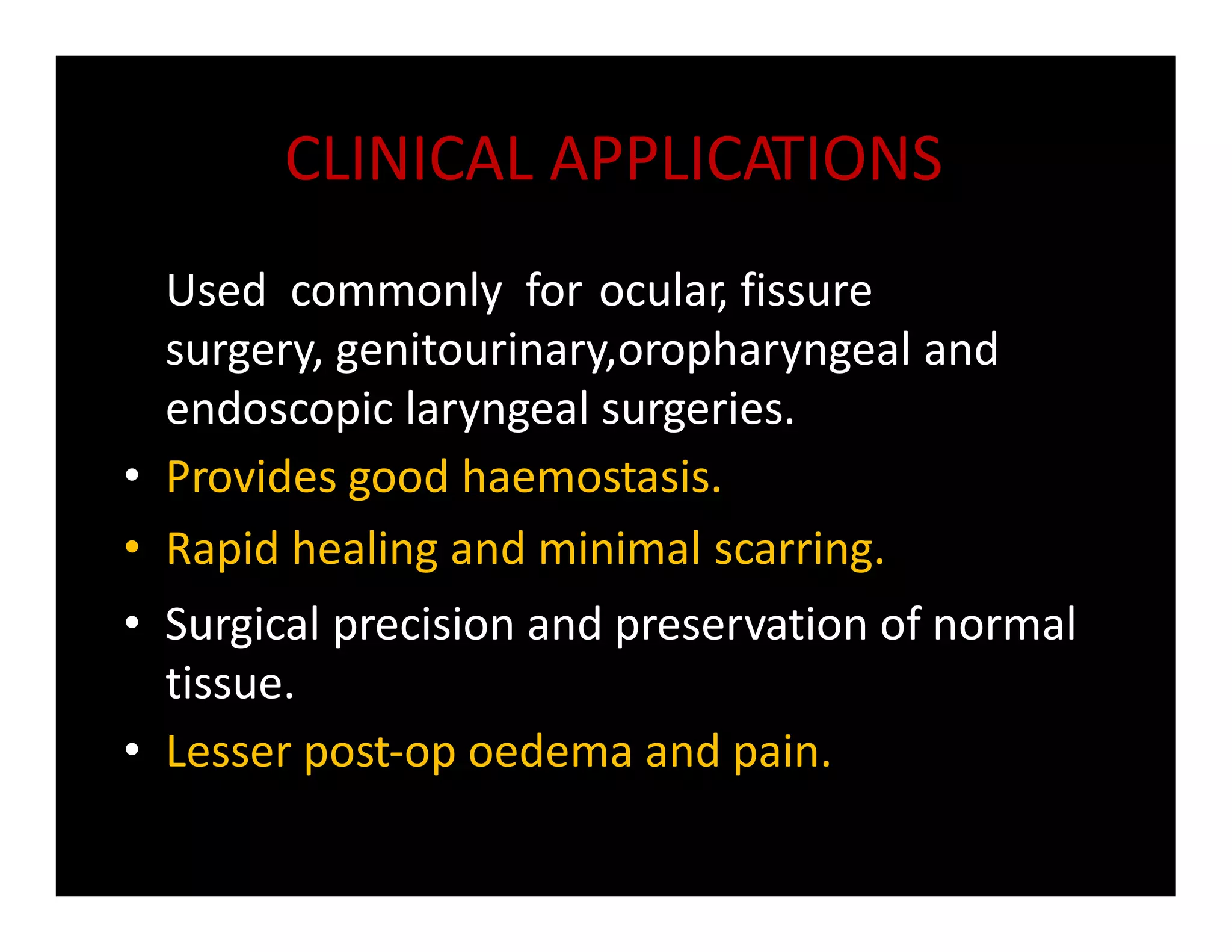 Anaesthetic considerations for laser surgery | PPTX