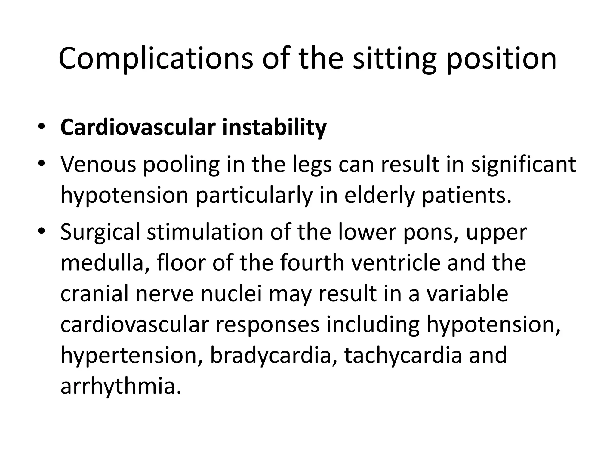 Anaesthetic considerations for posterior fossa surgery | PPTX