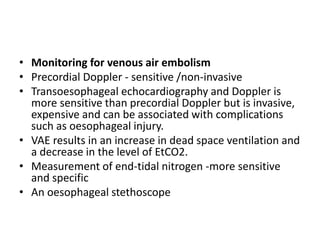 Anaesthetic considerations for posterior fossa surgery | PPTX