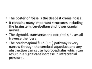 Anaesthetic considerations for posterior fossa surgery | PPTX