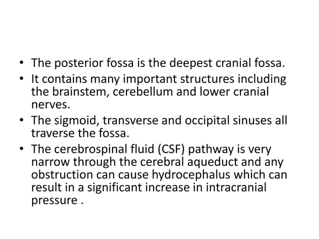 Anaesthetic considerations for posterior fossa surgery | PPTX