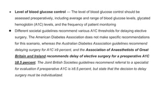 Anaesthetic considerations in diabetes mellitus (1) | PPTX