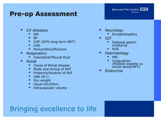 Anaesthetic implications of chronic kidney disease and transplantation | PPT