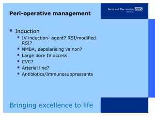 Anaesthetic implications of chronic kidney disease and transplantation | PPT