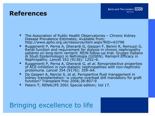 Anaesthetic implications of chronic kidney disease and transplantation | PPT