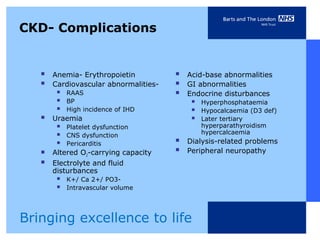 Anaesthetic implications of chronic kidney disease and transplantation | PPT