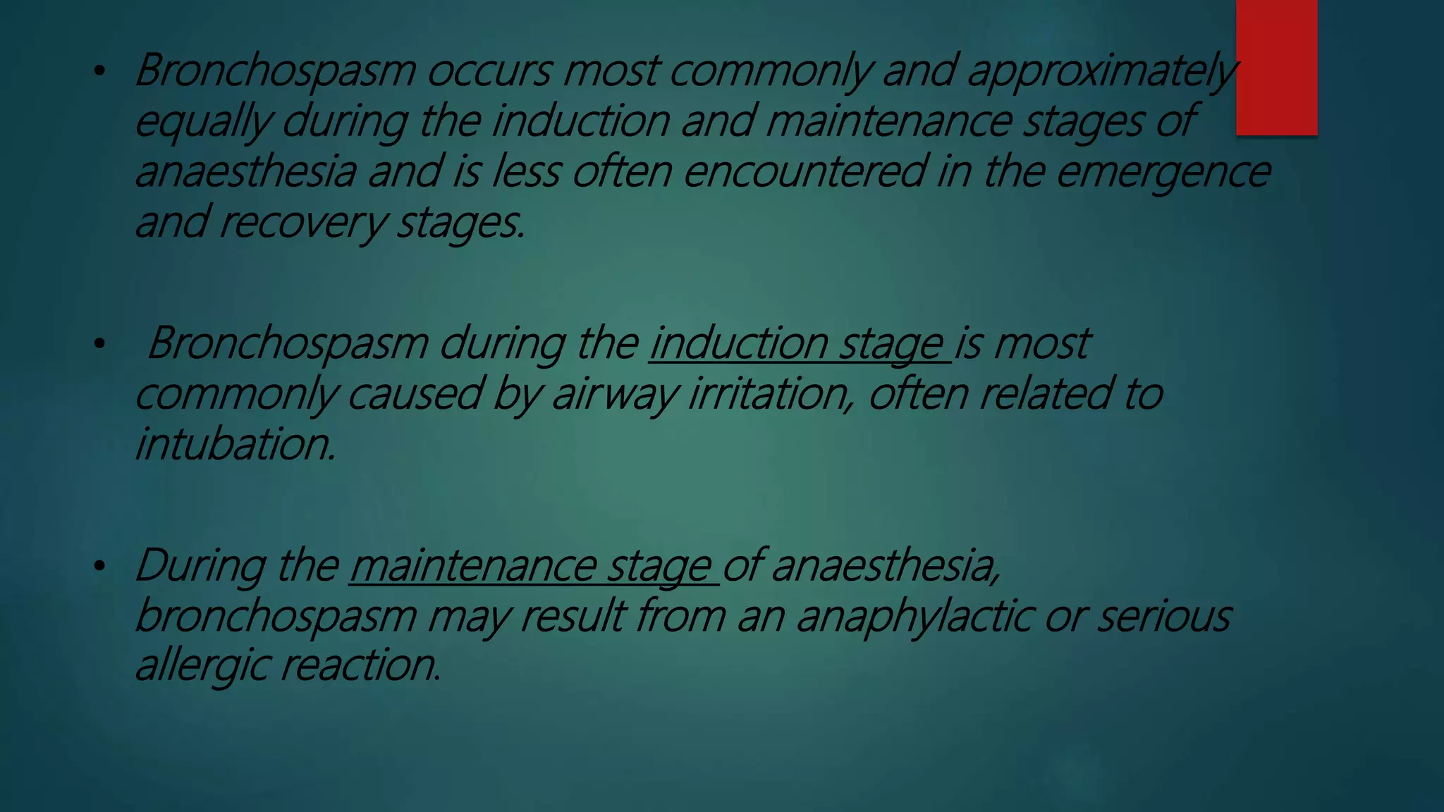 Anaesthetic management of a patient with perioperative asthma | PPTX