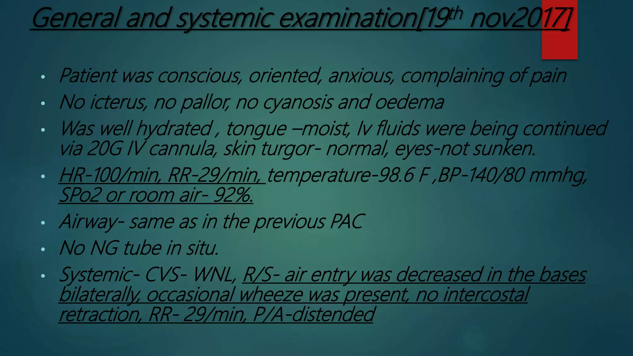 Anaesthetic management of a patient with perioperative asthma | PPTX