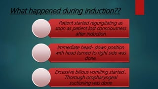 Anaesthetic management of a patient with perioperative asthma | PPTX