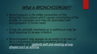 Anaesthetic management of a patient with perioperative asthma | PPTX
