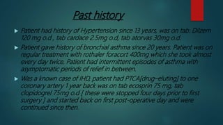 Anaesthetic management of a patient with perioperative asthma | PPTX