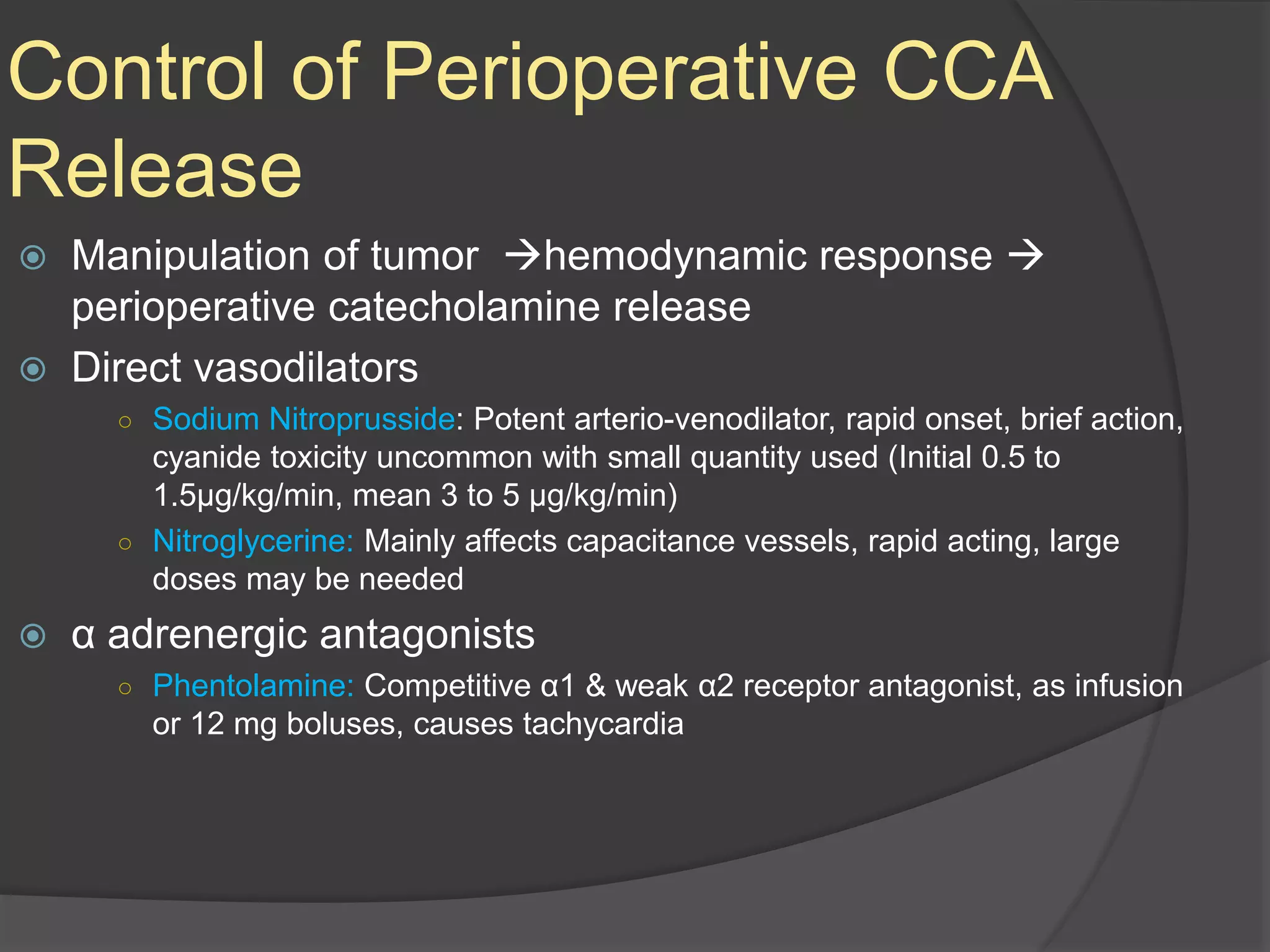 Anaesthetic management of pheochromocytoma | PPTX