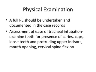 Anaesthetic management of the surgical patient | PPT