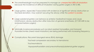 thyroid patient posted for thyroidectomy and anesthesia management | PPTX